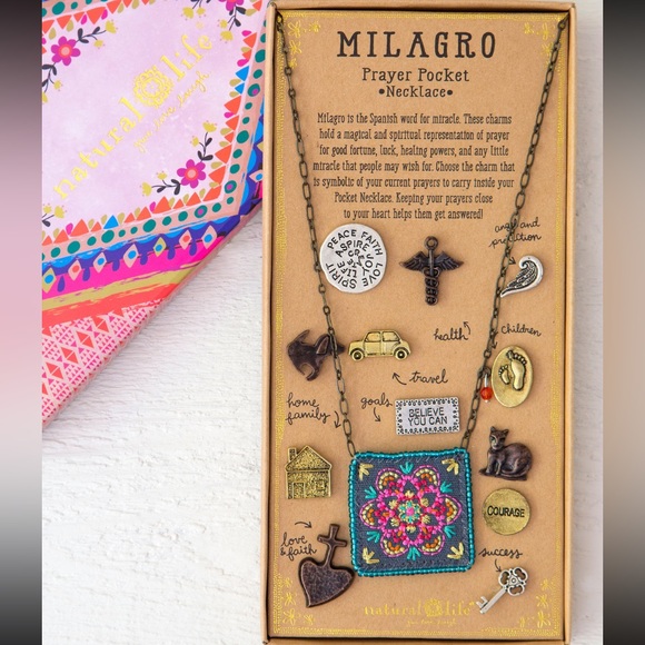 NATURAL LIFE | Jewelry | New Milagros Prayer Boho Charm Necklace | Poshmark